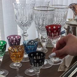 Kit 6 Taças Cristal Lapidado 69 Licor Mozart 60ml