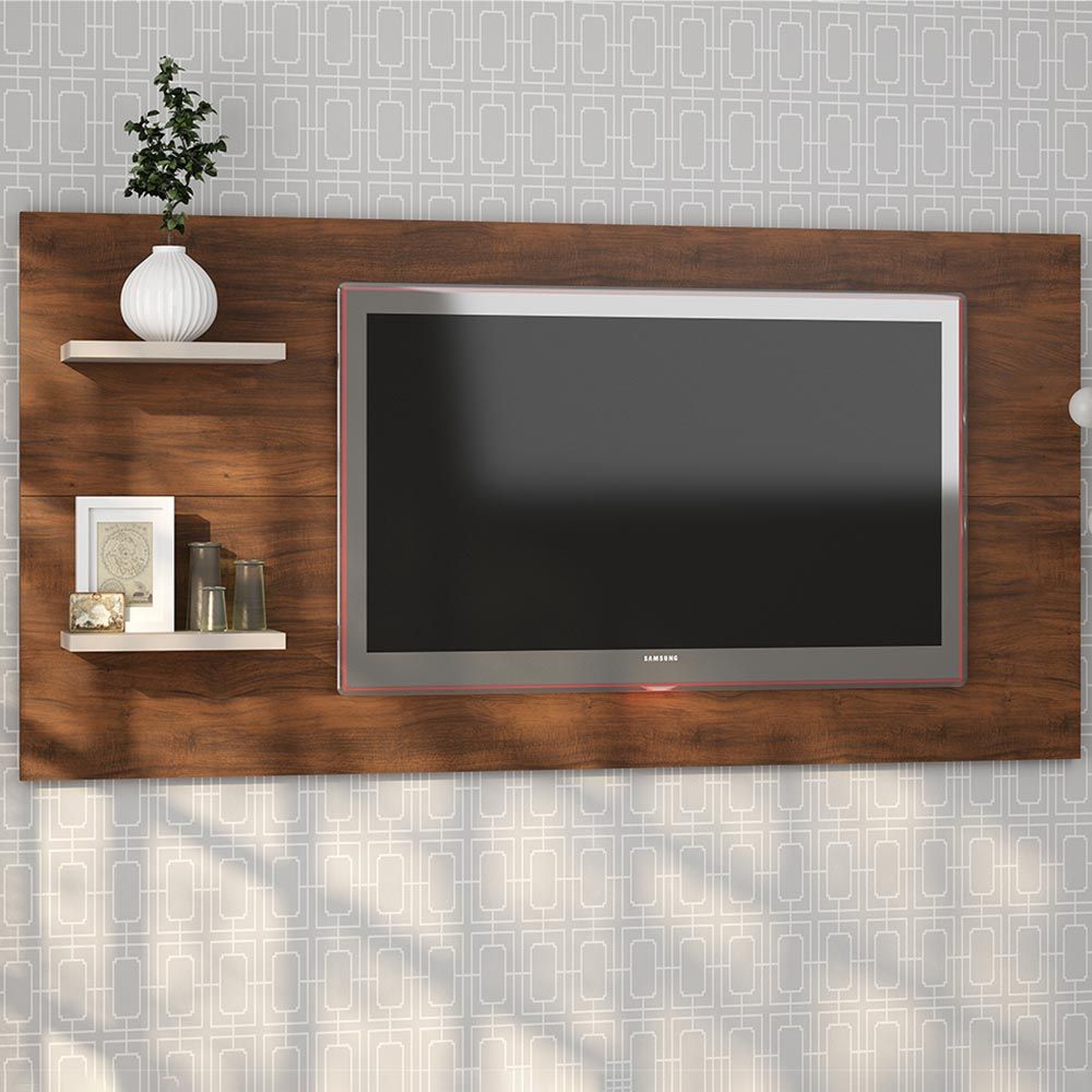 Painel para TV Até 55 Polegadas Giz Seda/Off White - Viero Móveis