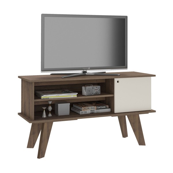 Rack para TV Até 50 Polegadas Frank Pinho/Off White - Artely