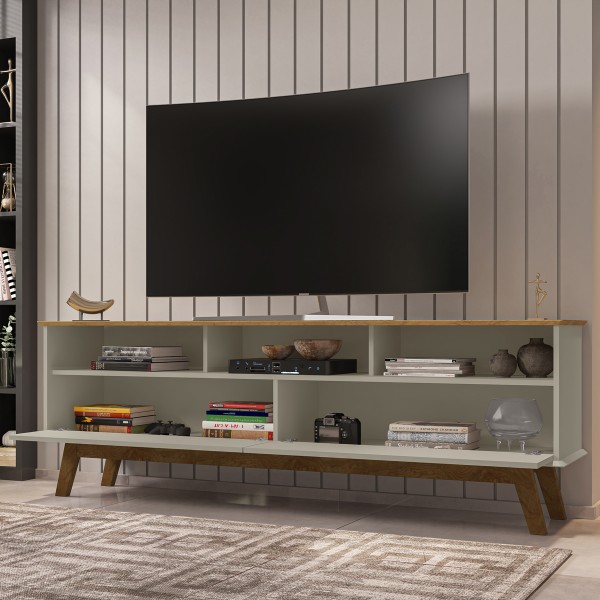 Rack para TV Até 65 Polegadas Elegant 2 Portas Cinamomo/Off White ...