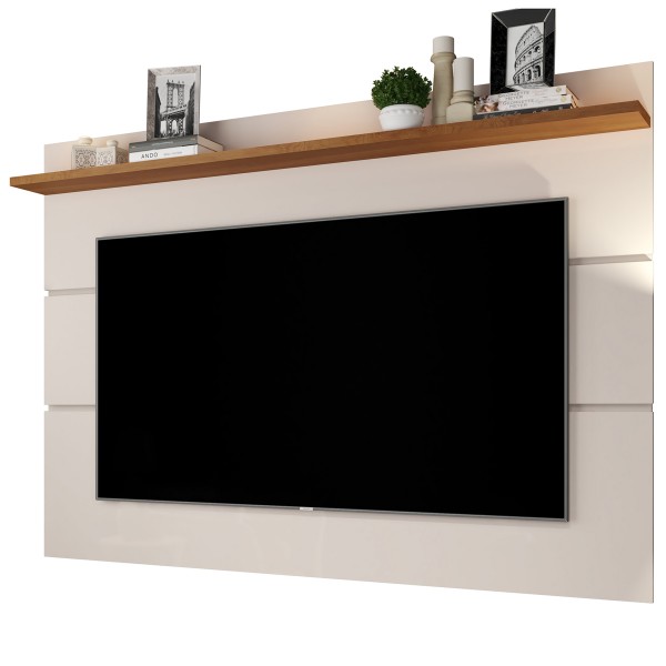 Painel para TV Até 70 Polegadas Vivare New 1 Prateleira Off White ...