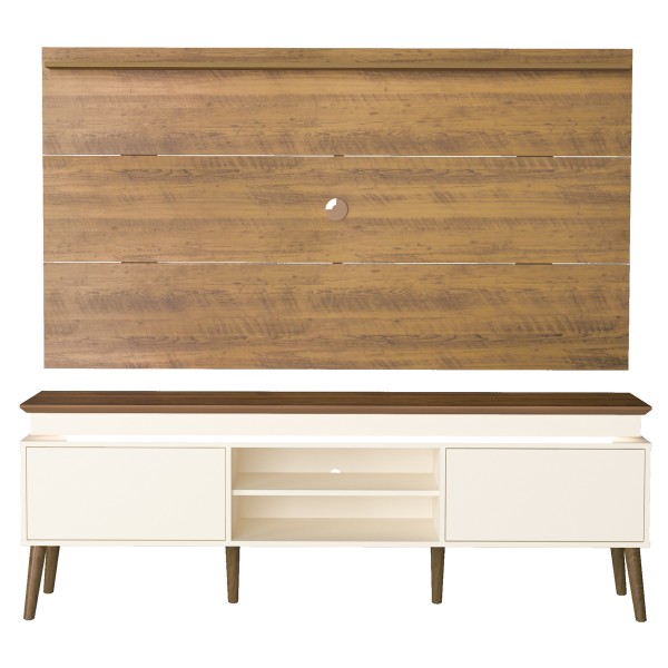 Rack com Painel para TV Até 50 Polegadas Lumina com Led 2 Portas Pinho ...