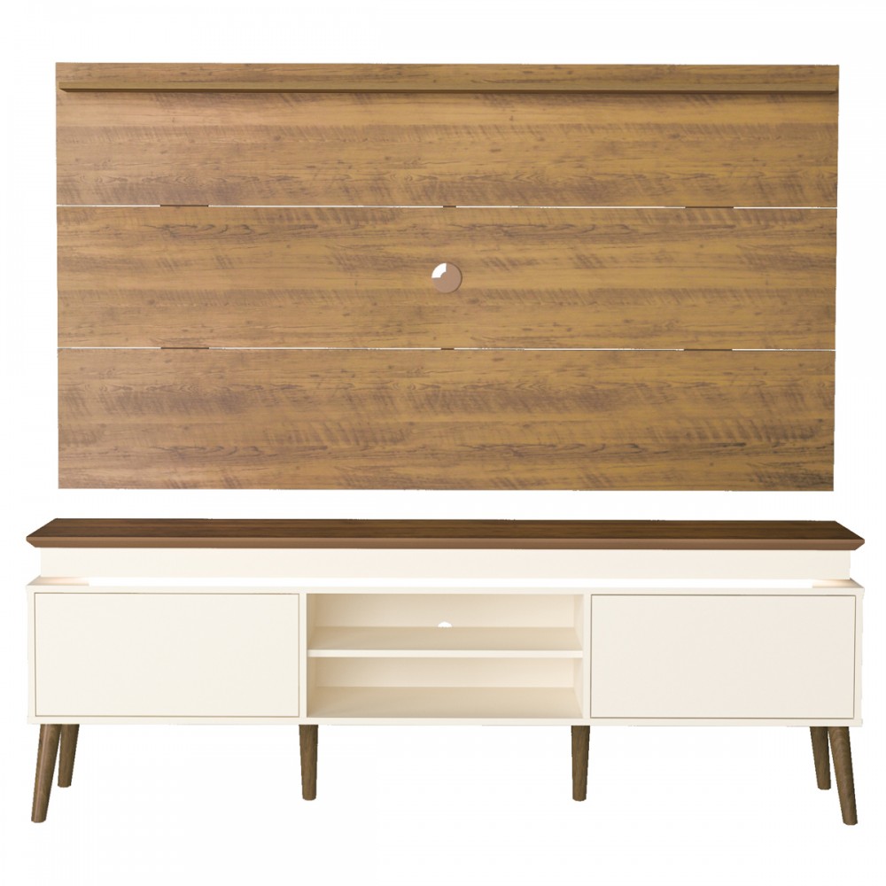 Rack com Painel para TV Até 50 Polegadas Lumina com Led 2 Portas Pinho ...