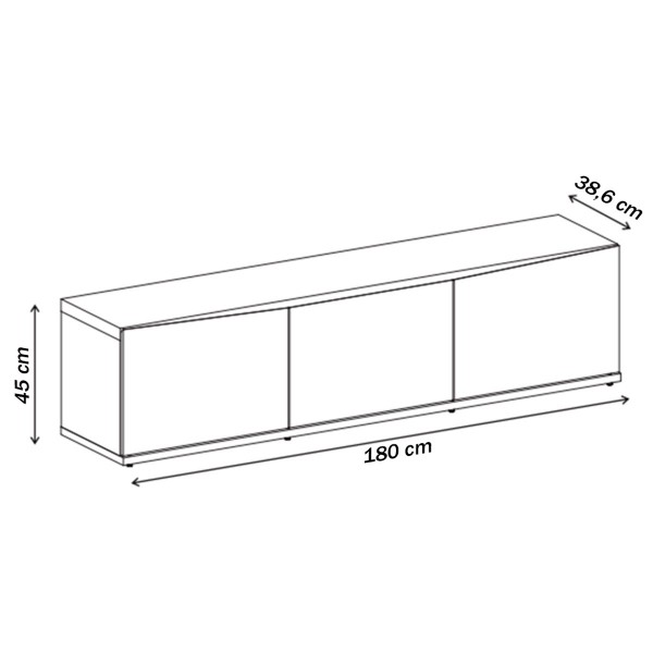 Rack para TV Até 60 Polegadas Eros 1,80 2 Portas 1 Gaveta Cedro/Azul ...