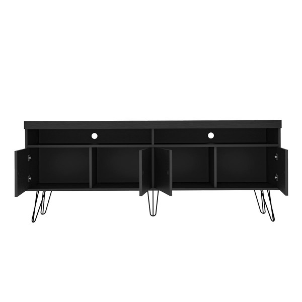 Rack para TV Até 60 Polegadas Liberty 4 Portas Preto - Pnr Móveis