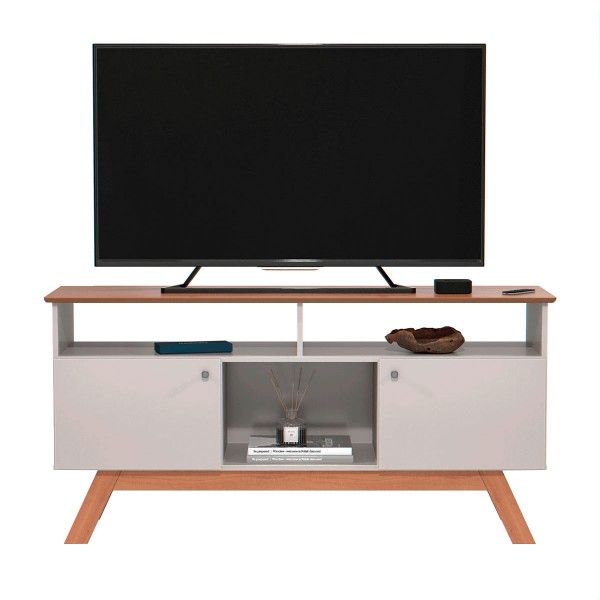 Rack para TV Até 43 Polegadas Amsterdã 2 Portas 1 Prateleira Off White ...
