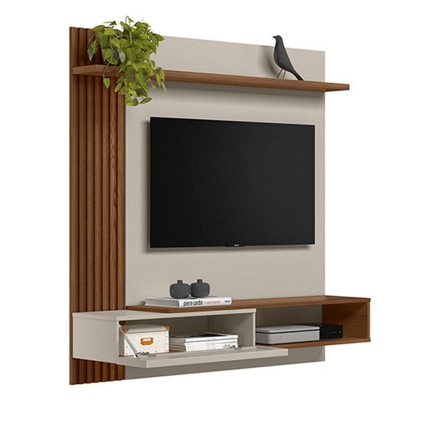 Painel para TV Até 55 Polegadas Alvorada 1 Porta Freijó/Off White ...