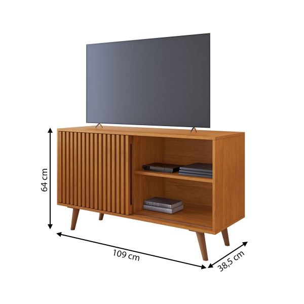 Rack para TV Até 43 Polegadas Carinho 1 Porta 1 Prateleira Cinamomo ...