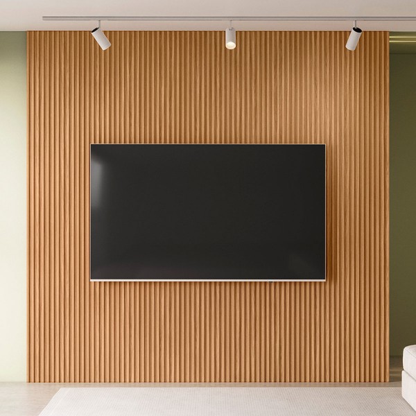 Painel para TV Até 90 Polegadas Ripado 100% Mdf Nature Fosco 8100 ...