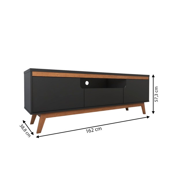 Rack para TV Até 60 Polegadas Albany 2 Portas 1 Gaveta Preto - Panorama ...