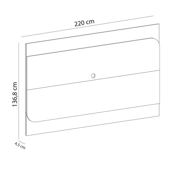 Rack com Painel para TV Até 86 Polegadas Seleto 2 Portas Cedro/Off ...