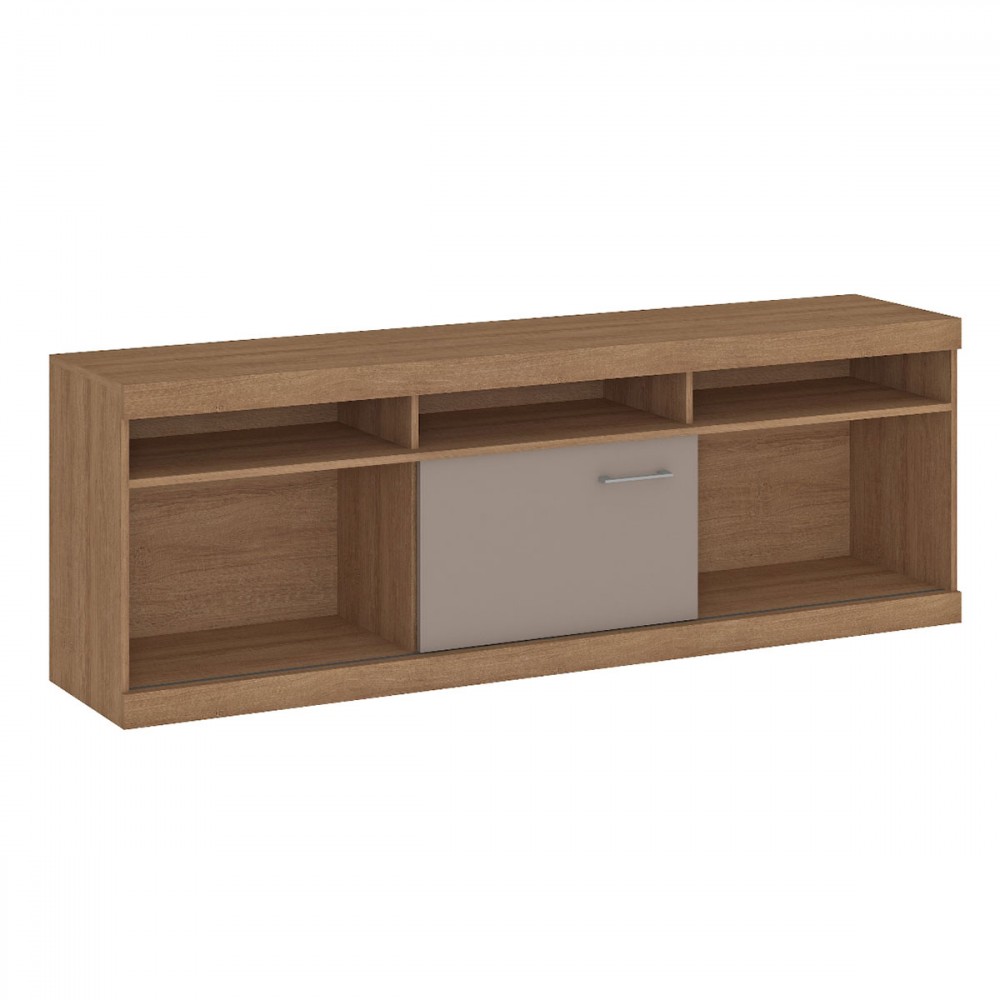 Rack para TV Até 80 Polegadas Ice 1 Porta Mel/Fendi - Fellicci