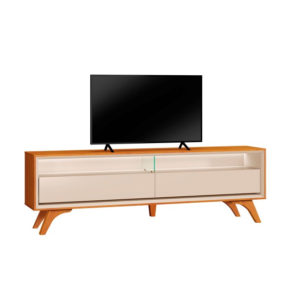Rack para TV Até 75 Polegadas Austria 2 Gavetas com Led Naturalle/Off ...