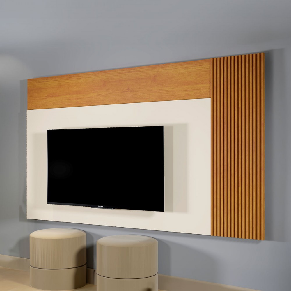Painel para TV Até 75 Polegadas Logan Naturalle/Off White - Mavaular