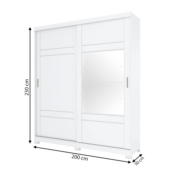 Guarda-Roupa Casal Verg 2 Portas 3 Gavetas Branco - Henn