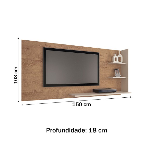 Painel para TV Até 60 Polegadas Rio de Janeiro New 3 Prateleiras ...