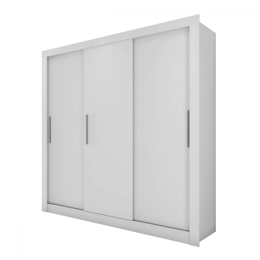 Guarda-Roupa Casal Santiago 3 Portas 4 Gavetas 4 Prateleiras Branco ...
