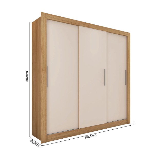 Guarda-Roupa Casal Santiago 3 Portas 4 Gavetas 4 Prateleiras Flex ...