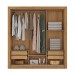 Guarda-Roupa Casal Santiago 3 Portas 4 Gavetas 4 Prateleiras Flex ...