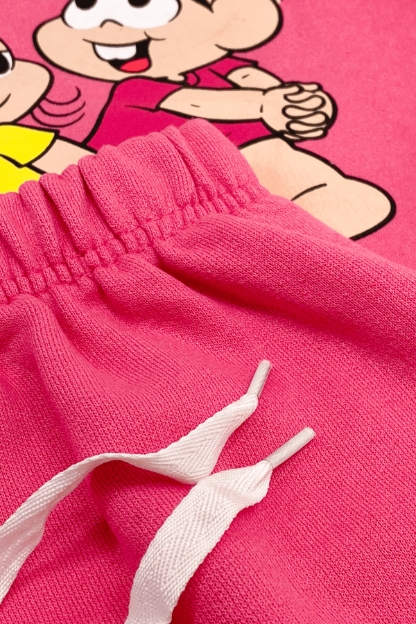 Conjunto Feminino Infantil Besties - Turma da Mônica Rosa