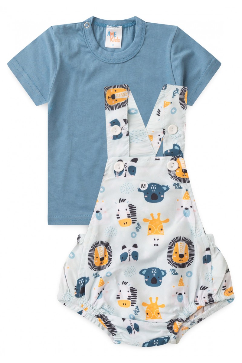 Conjunto Romper com Camiseta - Safari - Ame Kids
